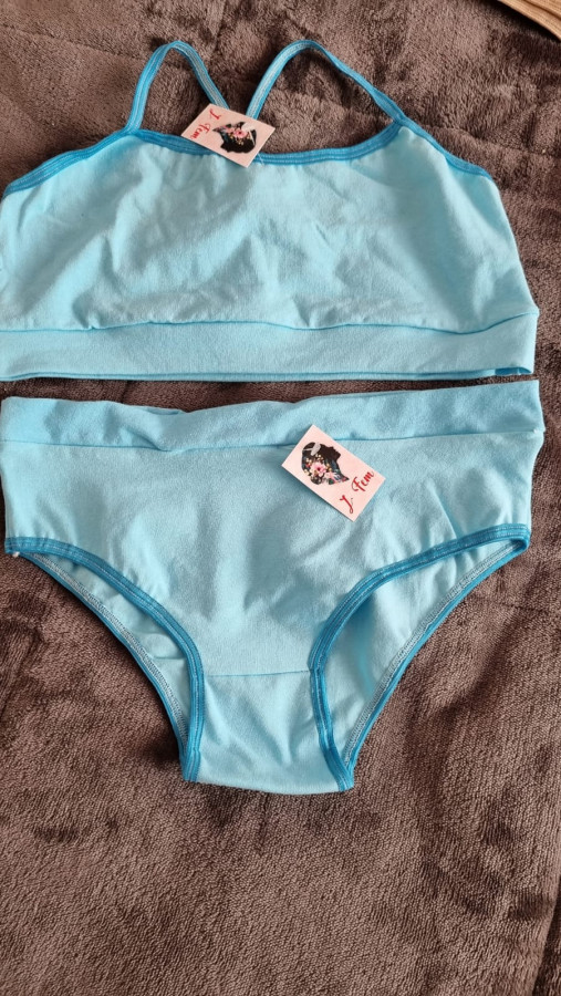 (J fem) juvenil fajita celeste - Conjuntos - Curvas Lencería